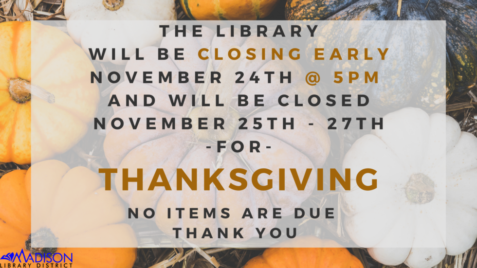 » Closed for Thanksgiving